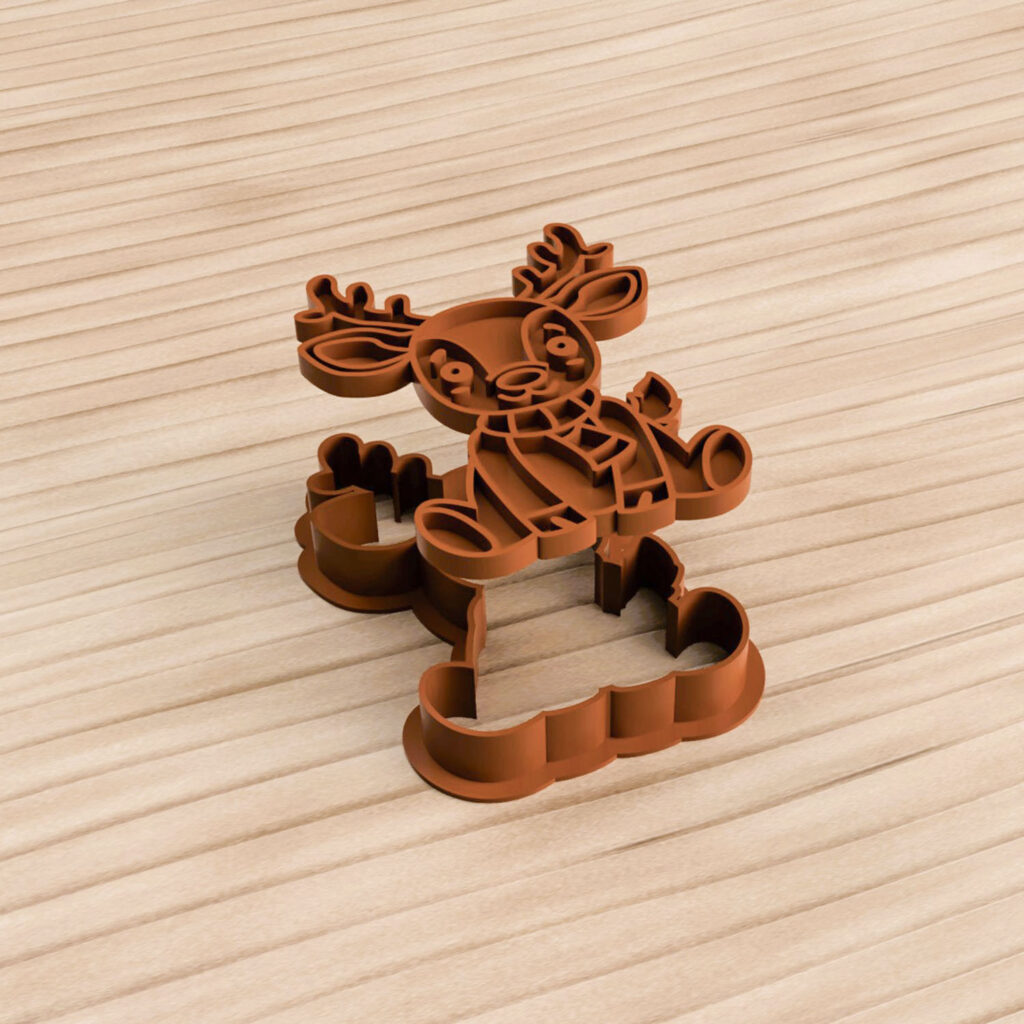 Reno de Navidad 7 cm - Cortante y Sello - Soraire Design